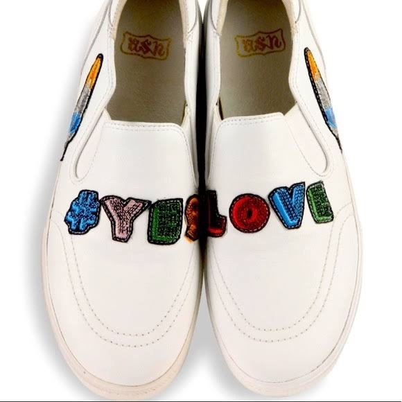 Ash | Shoes | Ash Jess Yes Love Embroidered Sneakers Size 8 | Poshmark